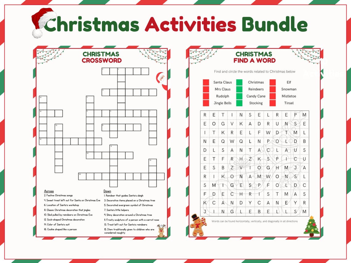 10 Printable Christmas Activities | Christmas Activity Pages ...