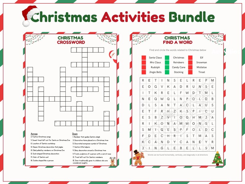 10 Printable Christmas Activities | Christmas Activity Pages ...