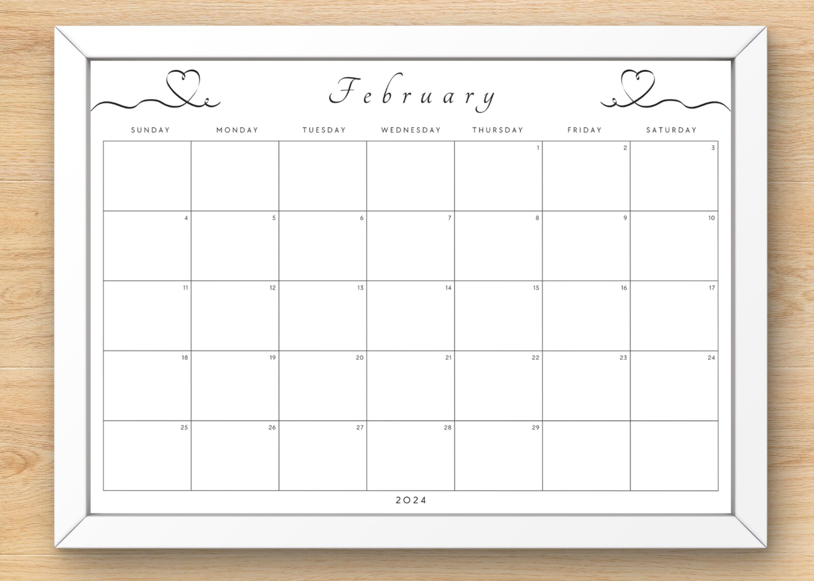 Editable February 2024 Calendar February Calendar Editable Calendar ...
