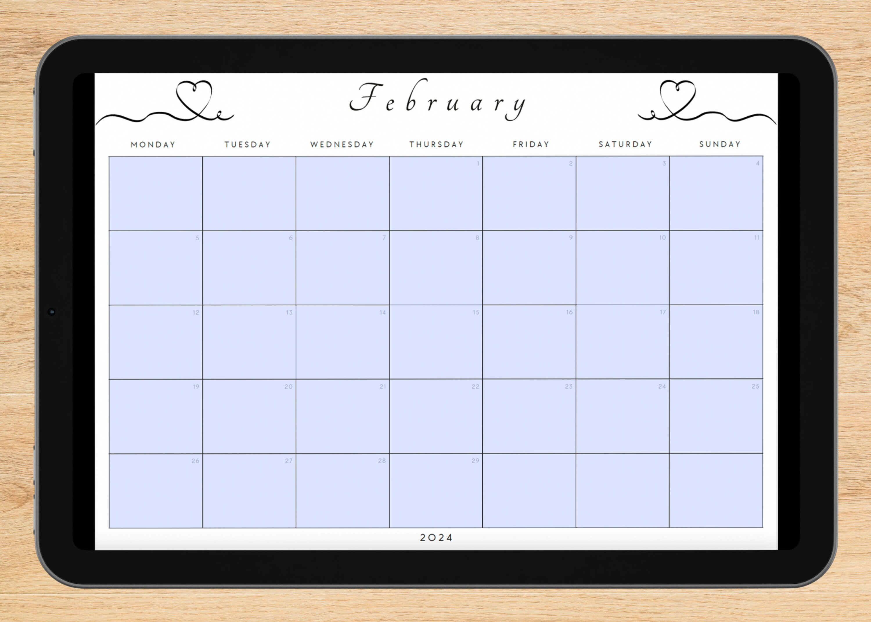 Editable February 2024 Calendar February Calendar Editable Calendar ...