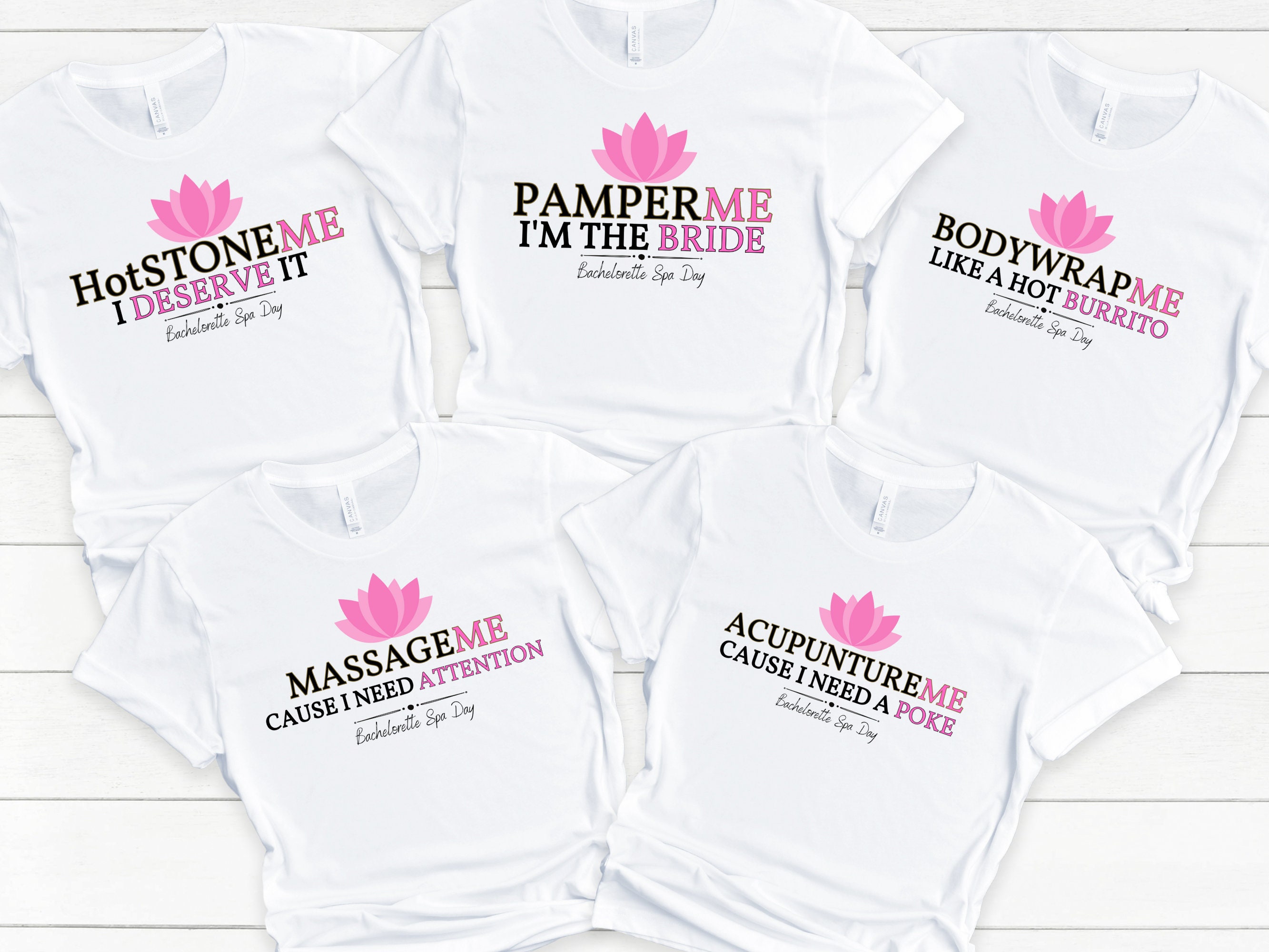 Bachelorette Party Shirts Spa Day Bridal Party Shirts Bride Bridesmaid ...
