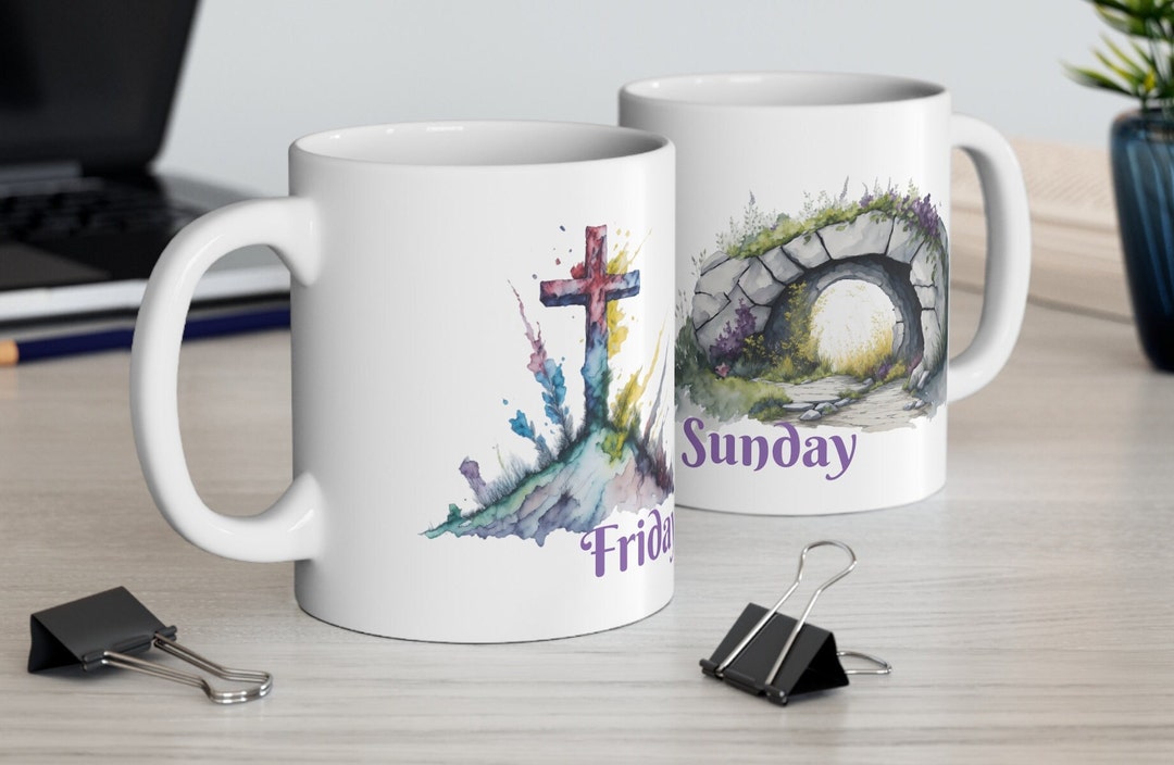 Faith Coffee Mug Christian Jesus Coffee Cup Cross and Tomb Cup - Etsy