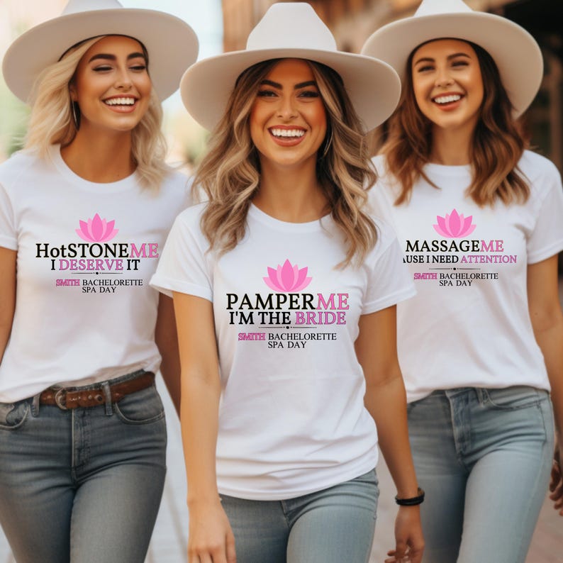 Bachelorette Party Shirts Spa Day Bridal Party Shirts Bride Bridesmaid ...