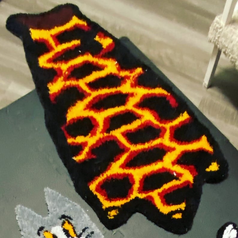 Old School Runescape Infernal fire Cape Rug - Etsy