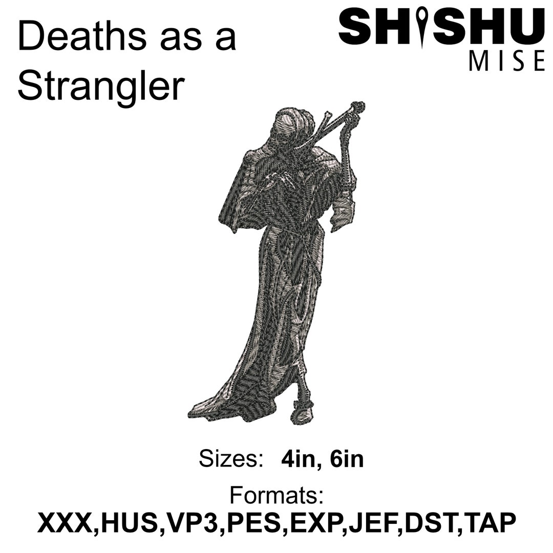 Death as a Strangler Inspired Digital Embroidery File for Embroidery ...