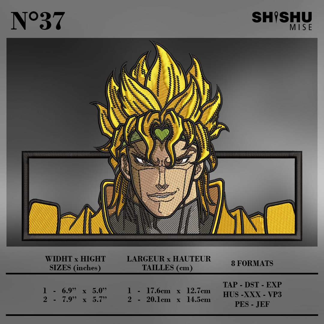 Blond Chad Boy Anime Inspired Embroidery Design File Embroidery Machine ...