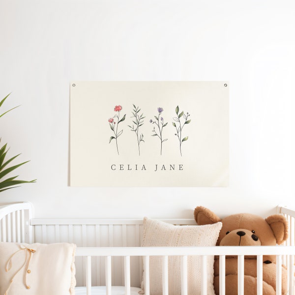 Baby Name Banner - Etsy