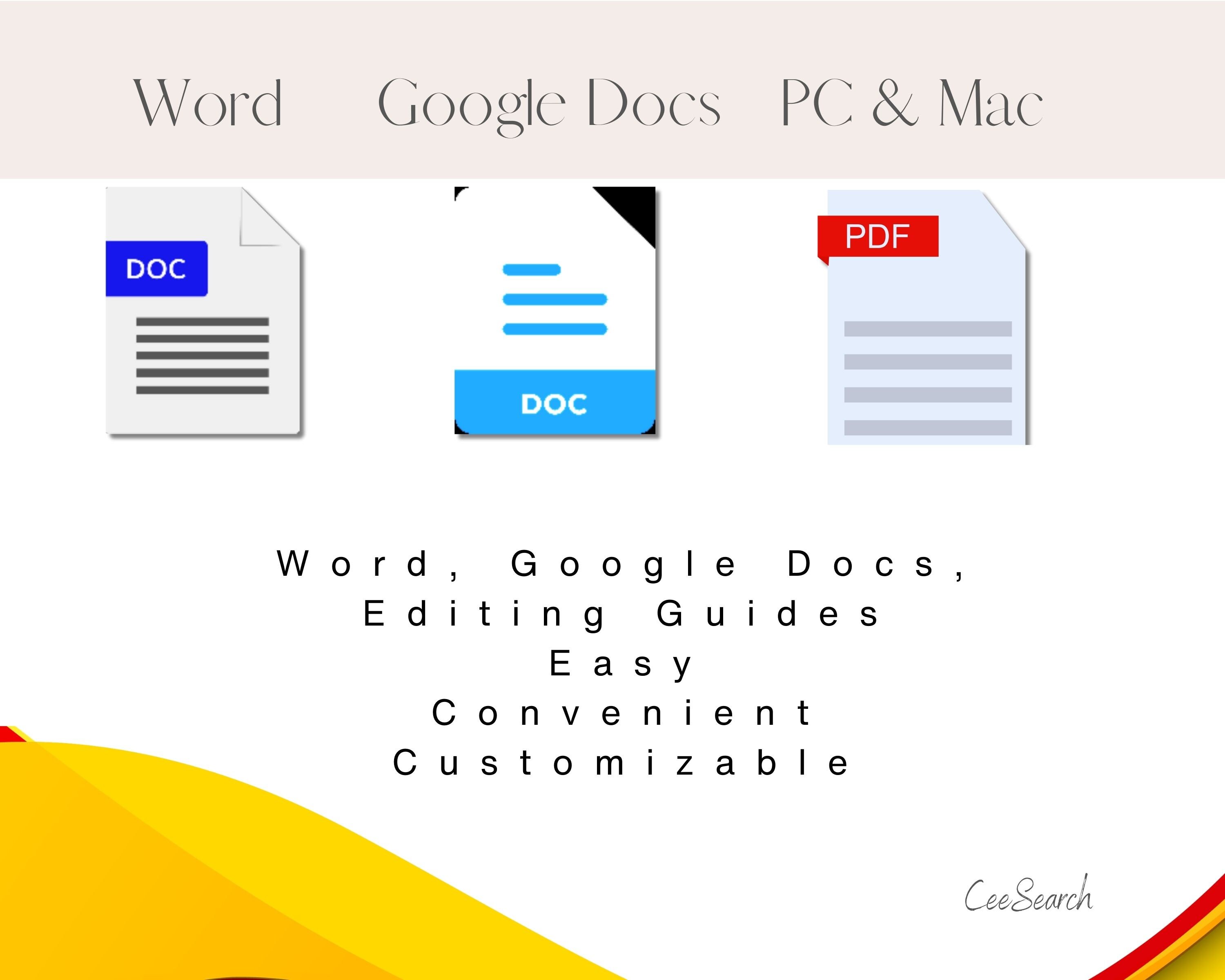 Word and Google Doc ATS Formatted Resume Template, 1-2 Page Versions ...