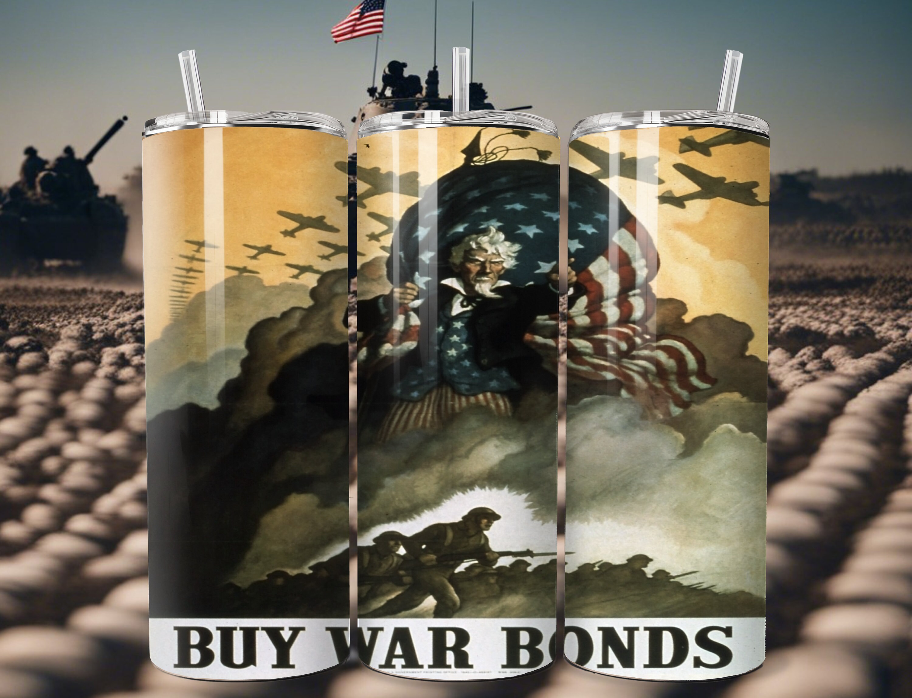 Buy War Bonds! Classic WW2 Poster Style for 20 Oz Tumbler Wrap, Digital ...
