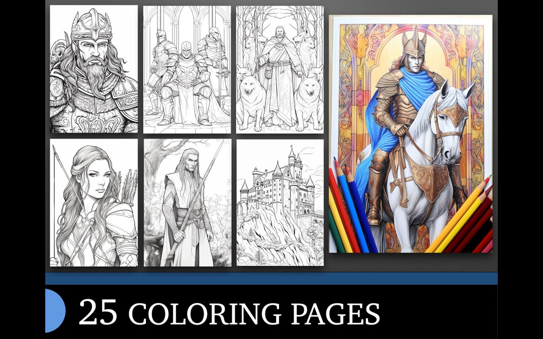 Medieval Times Coloring Pages | 8.5" X 11" Printable PDF | Coloring ...