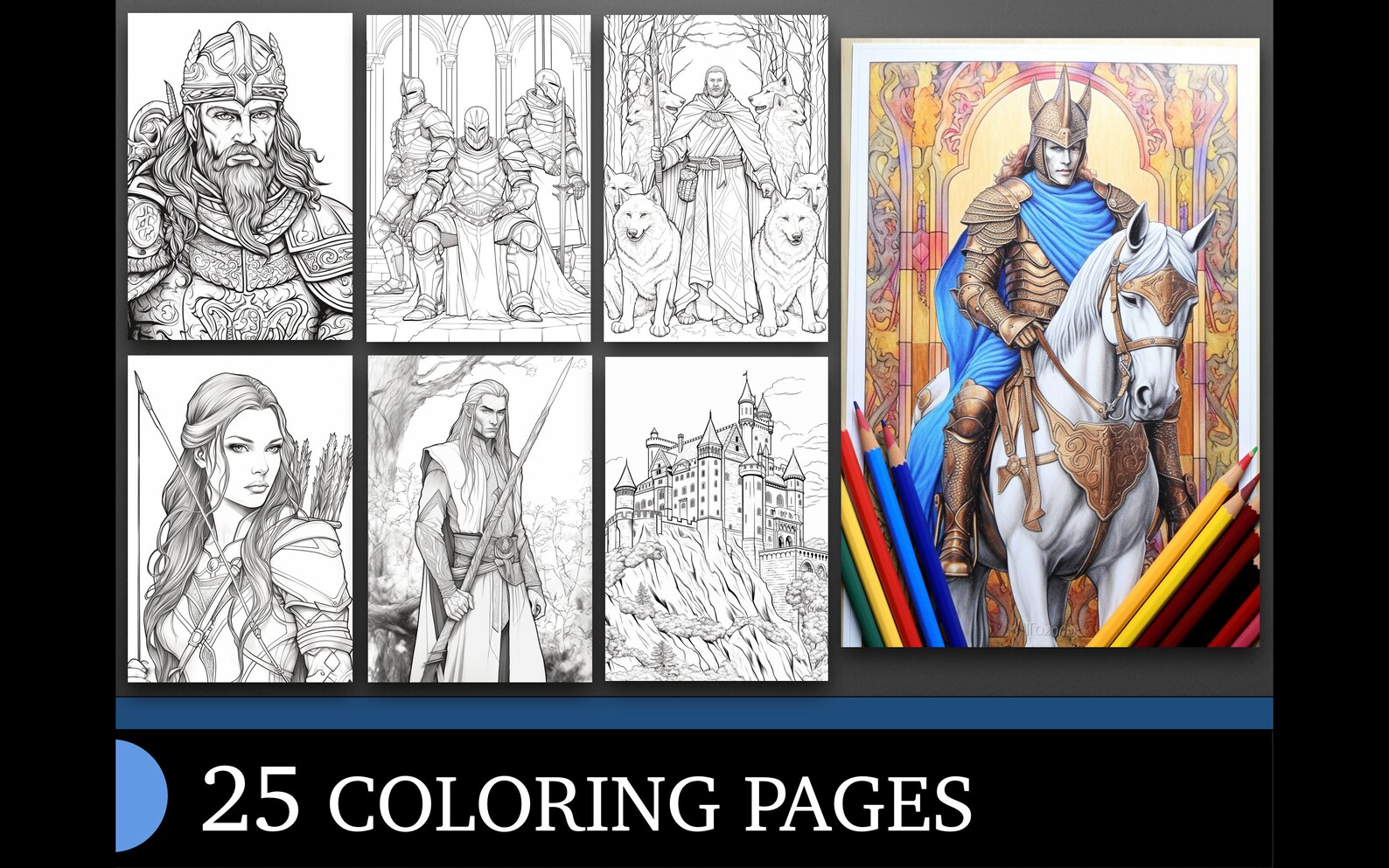 Medieval Times Coloring Pages | 8.5" X 11" Printable PDF | Coloring ...