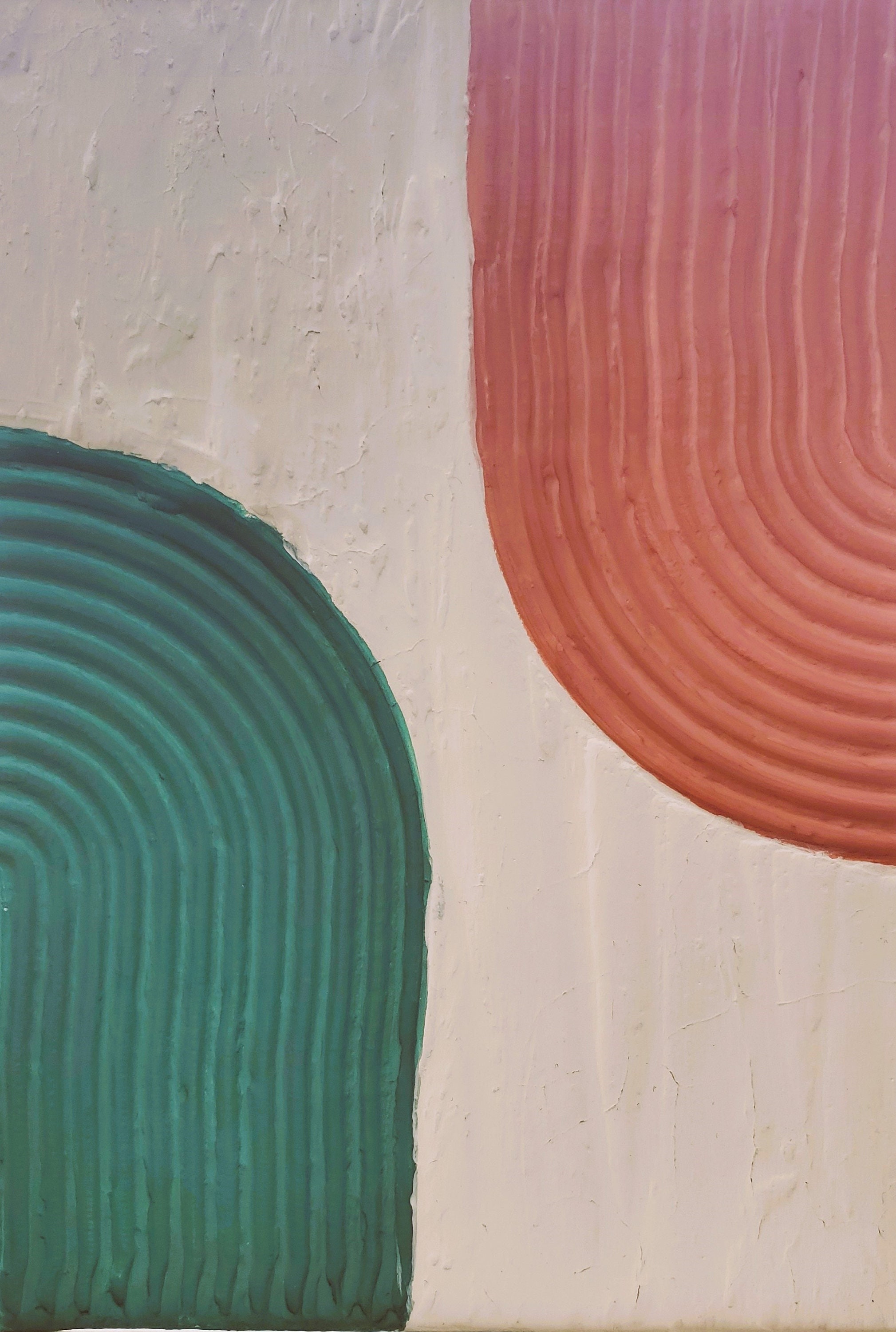 Textured Art Rainbow Arch Pattern Boho Original Color Complementary ...