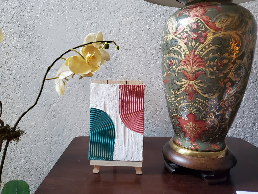 Textured Art Rainbow Arch Pattern Boho Original Color Complementary ...