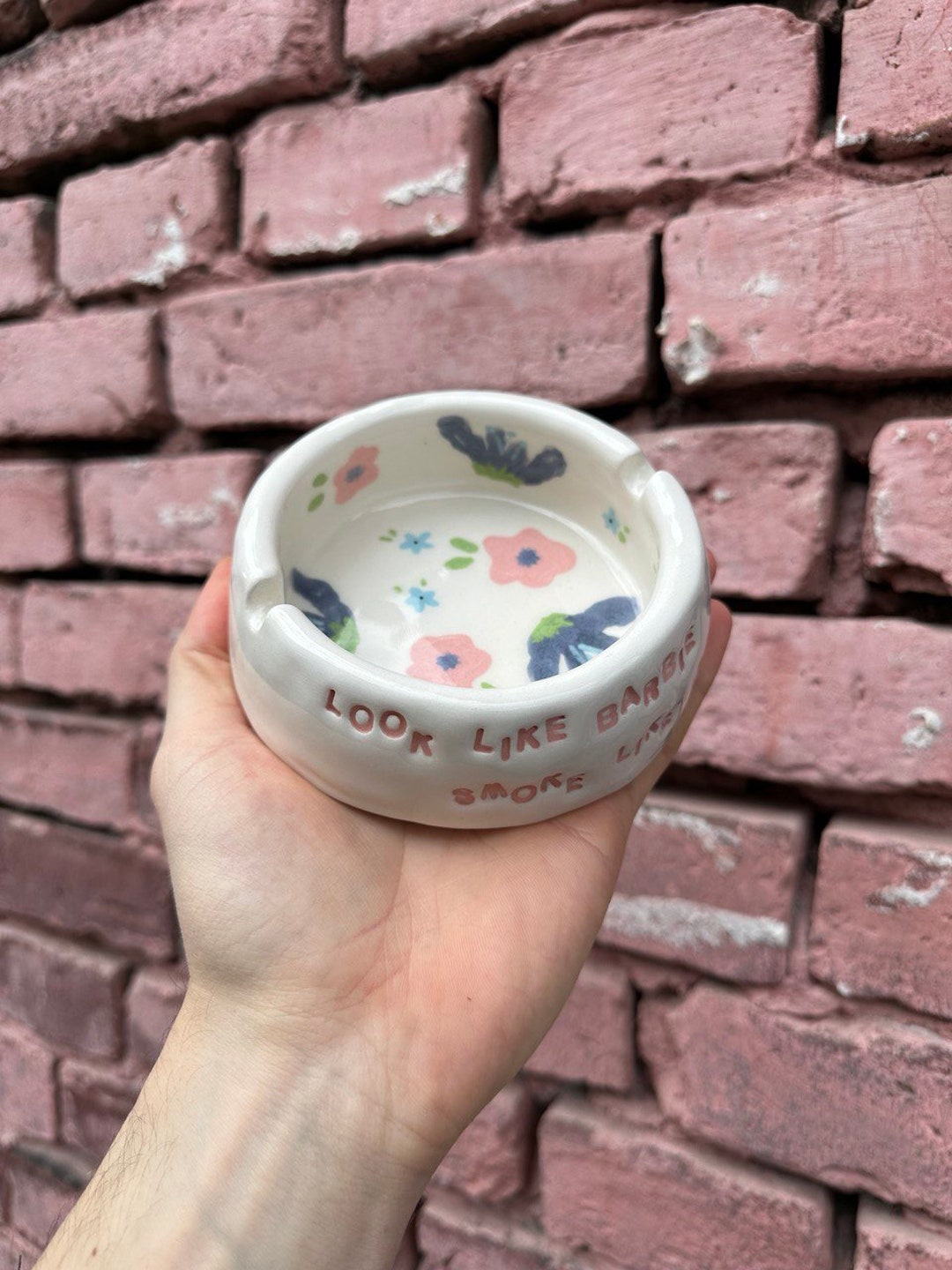 Ashtray, Ceramic Ashtray With Inscription, Handmade Ashtray, Cigarette ...