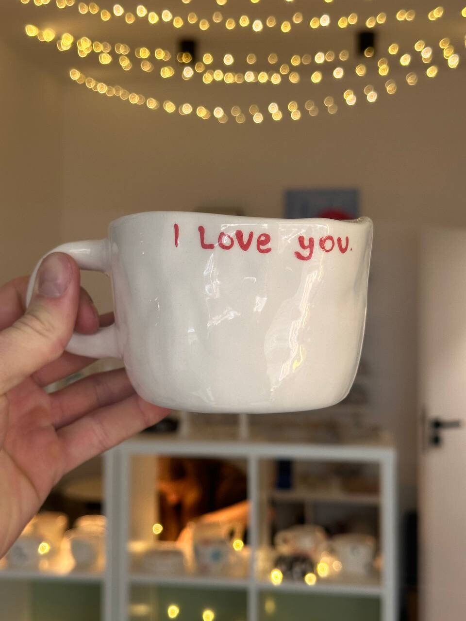 Mug I Love You, Clay Mug, I Love You More Mug, Hand Painted Mug, Mug ...