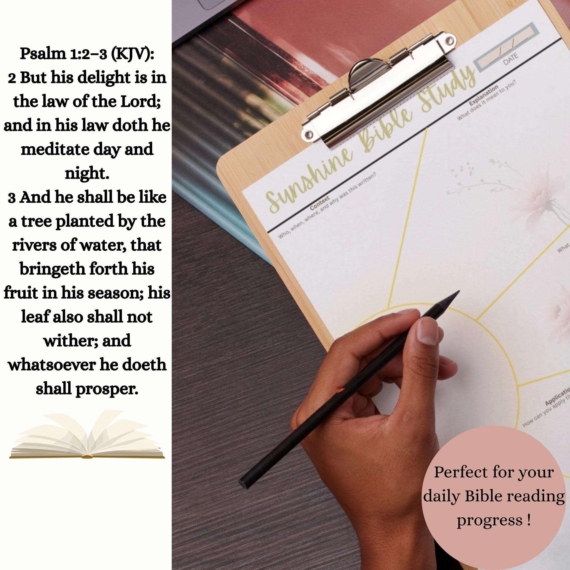 Floral Theme Bible Study Journal | Scripture Study Templates, SOAP ...