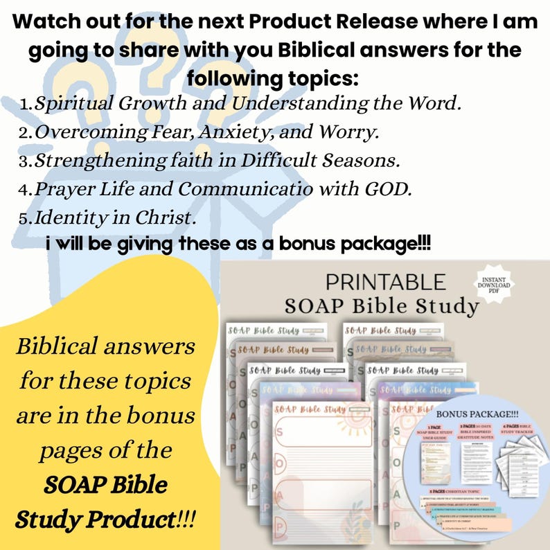 Printable Bible Study Journal | Scripture Study Templates (PDF) - Etsy