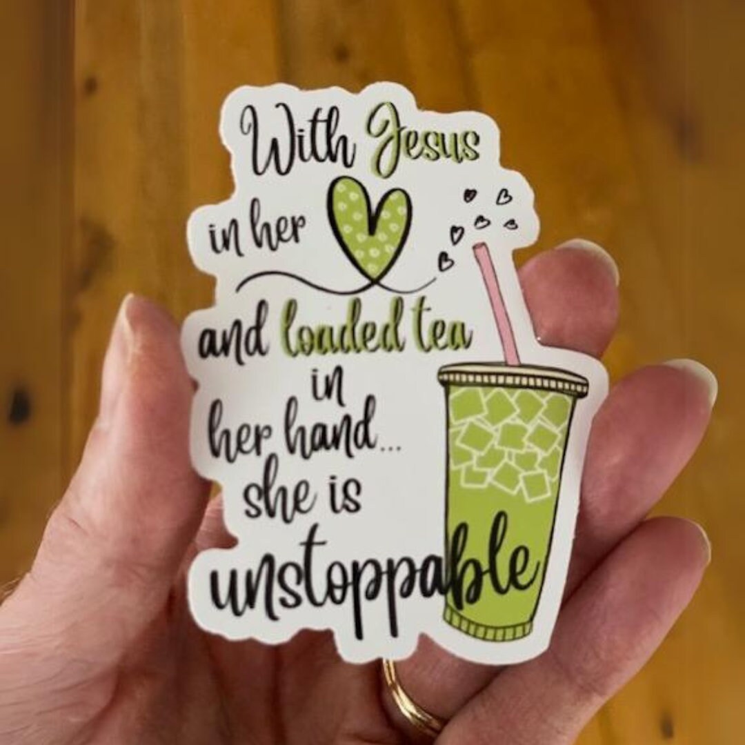 Loaded Tea Sticker 3x3 Specialty Vinyl Colorful Sticker for Tea Cup ...