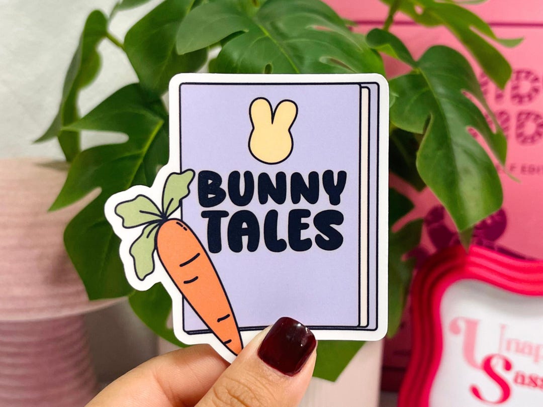 Easter Bookish Waterproof Vinyl Sticker - Ideal for Decorating Laptops ...