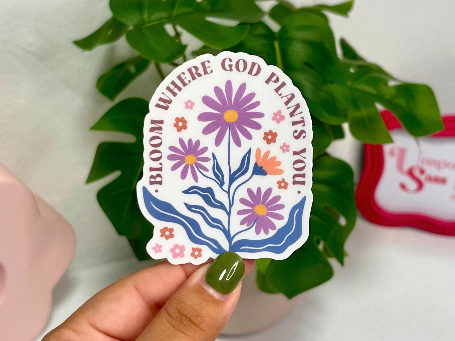 Bloom Where God Plants You Vinyl Sticker - Etsy