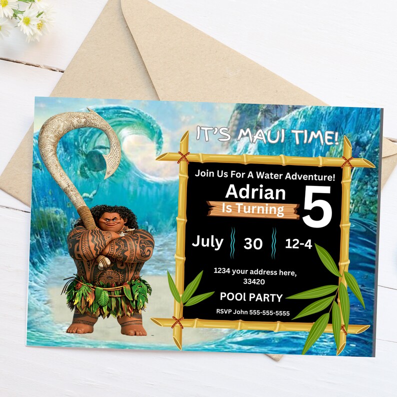 Birthday Party Invitations| Editable Invitation| Pool Party Invitations ...