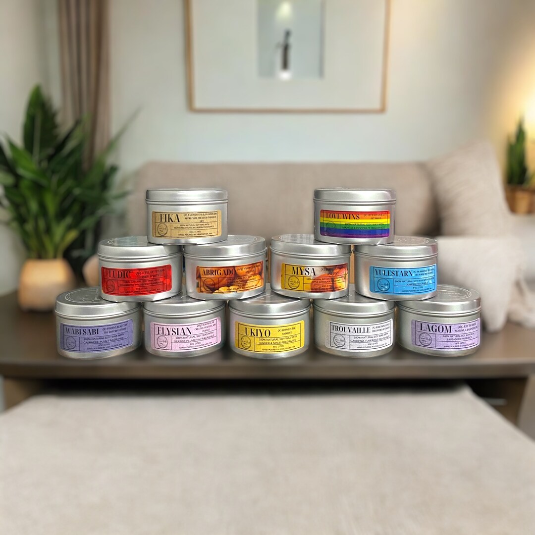 Wickless Candles, Scented Candle, 100% Soy Wax Candle, Vegan, Tin ...