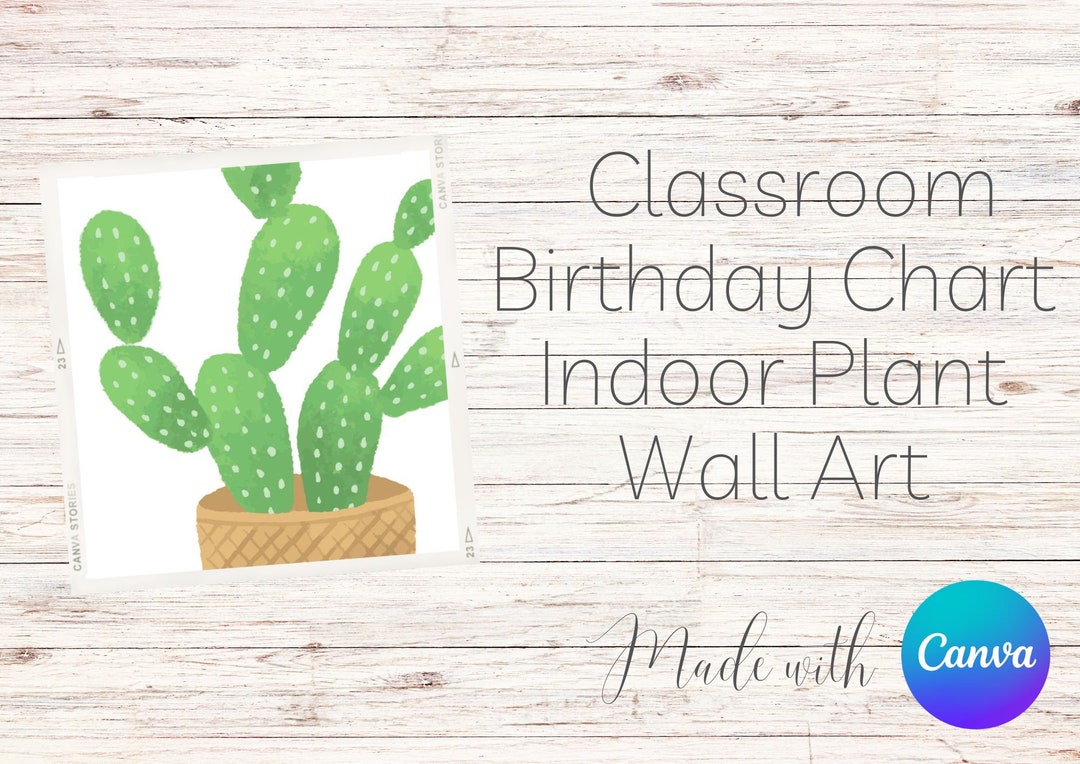Classroom Birthday Chart Indoor Plant - Etsy