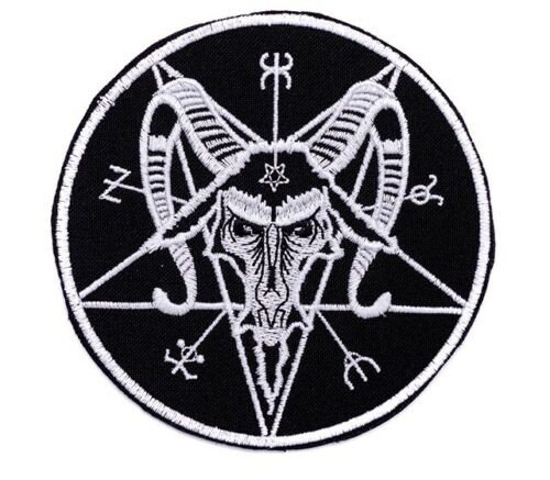 Baphomet Embroidered Sew-on Patch | Sabbatical Goat Pentagram Satanic ...