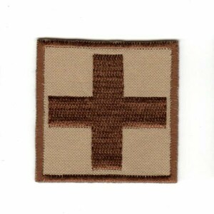 Multi Color Medical Cross Embroidered Sew-on Patch | Green Brown Black ...