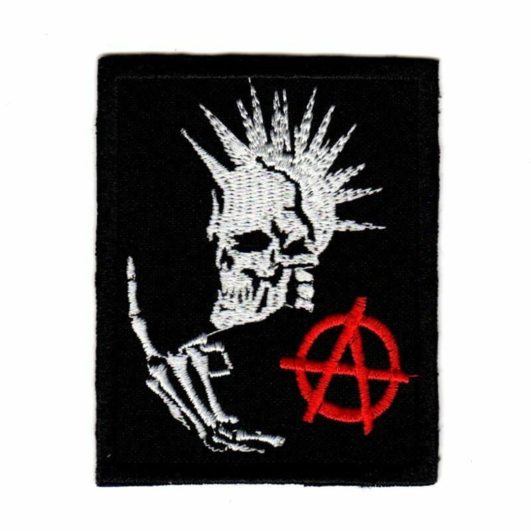 The Exploited Embroidered Sew-on Patch | Anarchy Symbol Skull Street ...