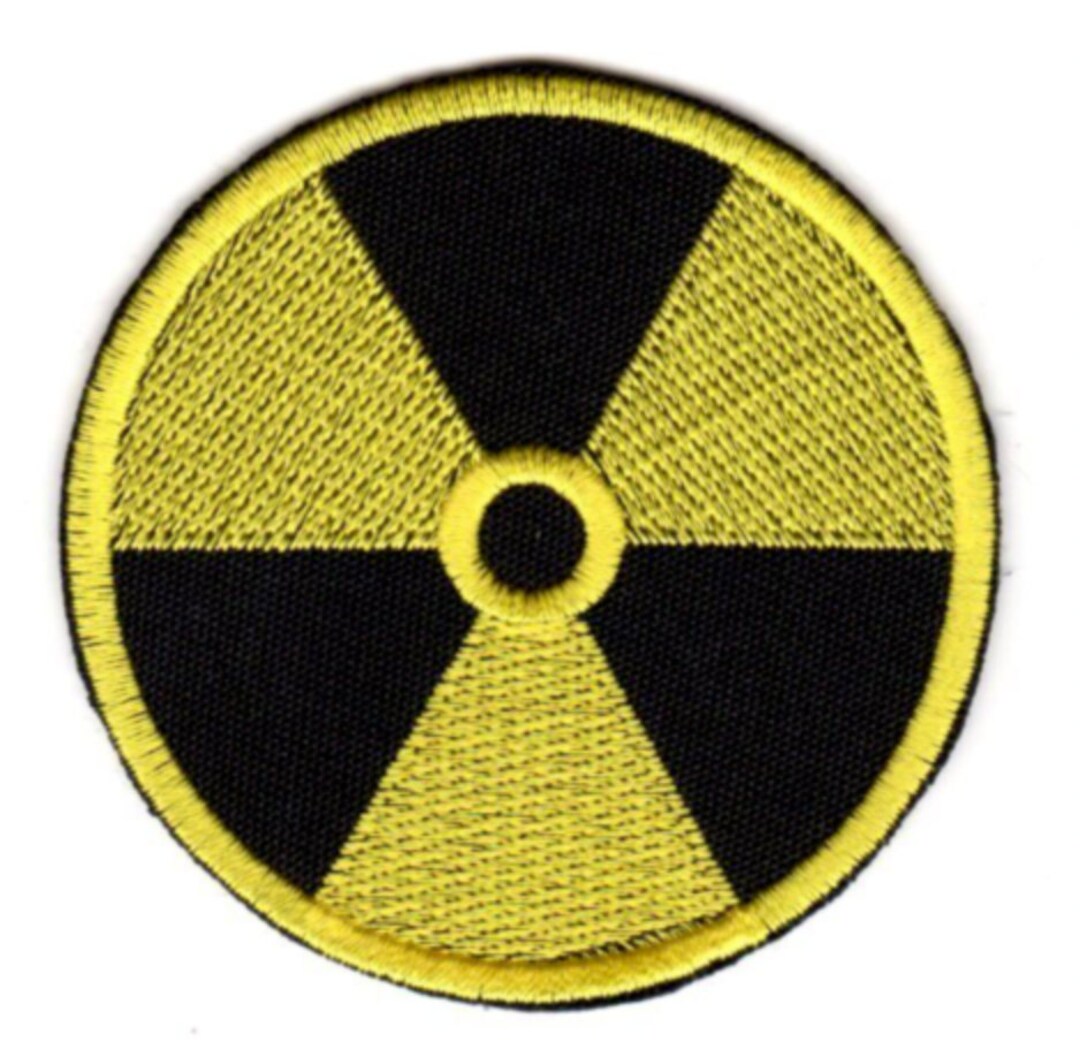 Radiation Hazard Warning Embroidered Sew-on Patch Caution Nuclear Toxic ...