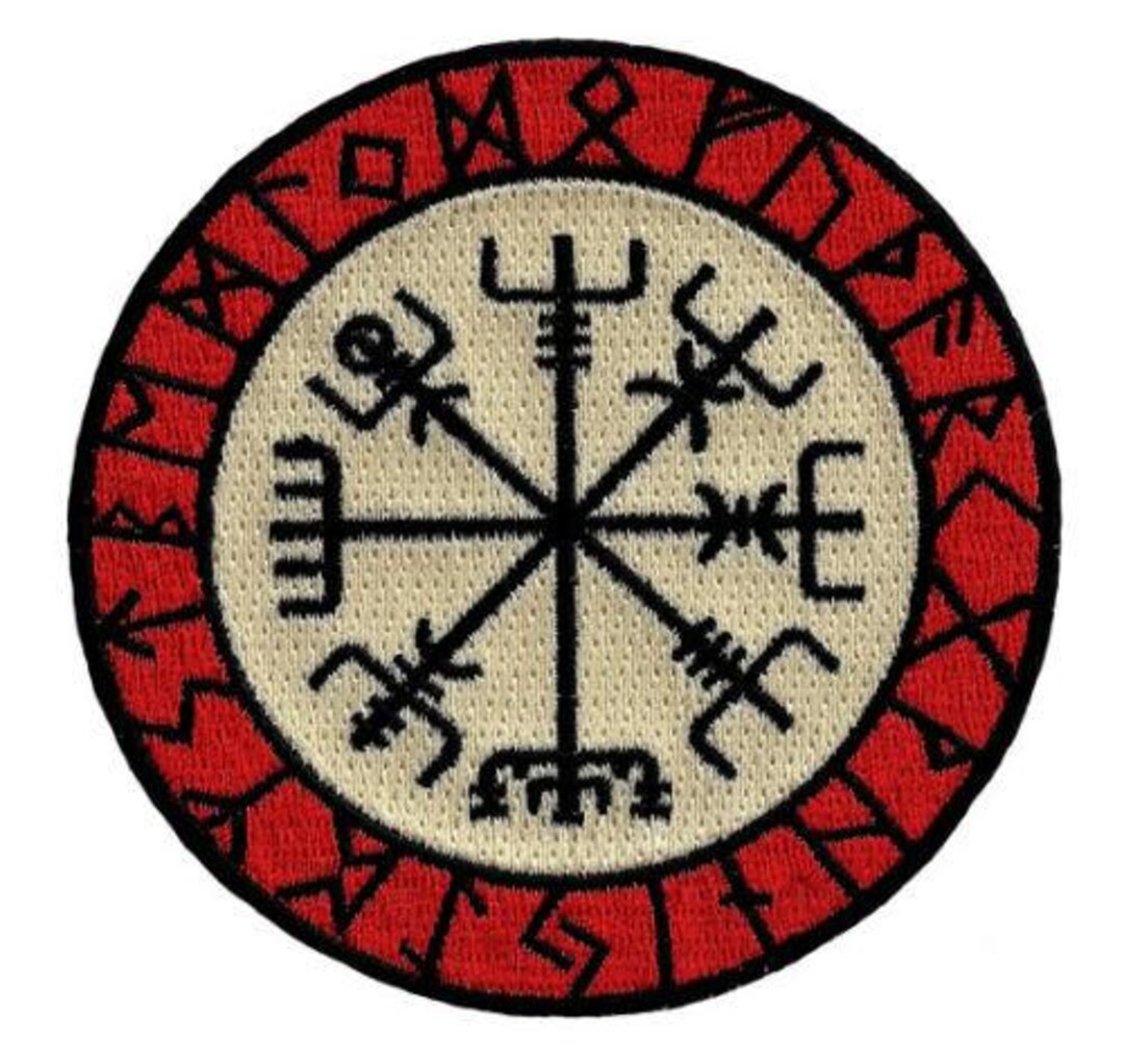 Vegvisir Patch Icelandic Magical Stave Viking Odin Compass Norse ...