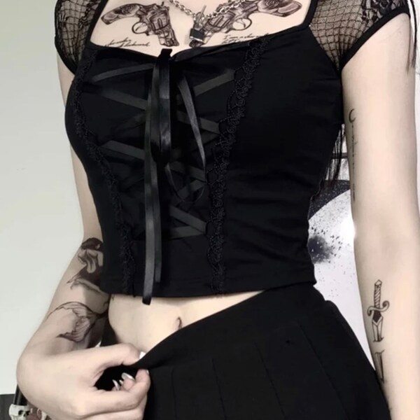 Goth Crop Top - Etsy