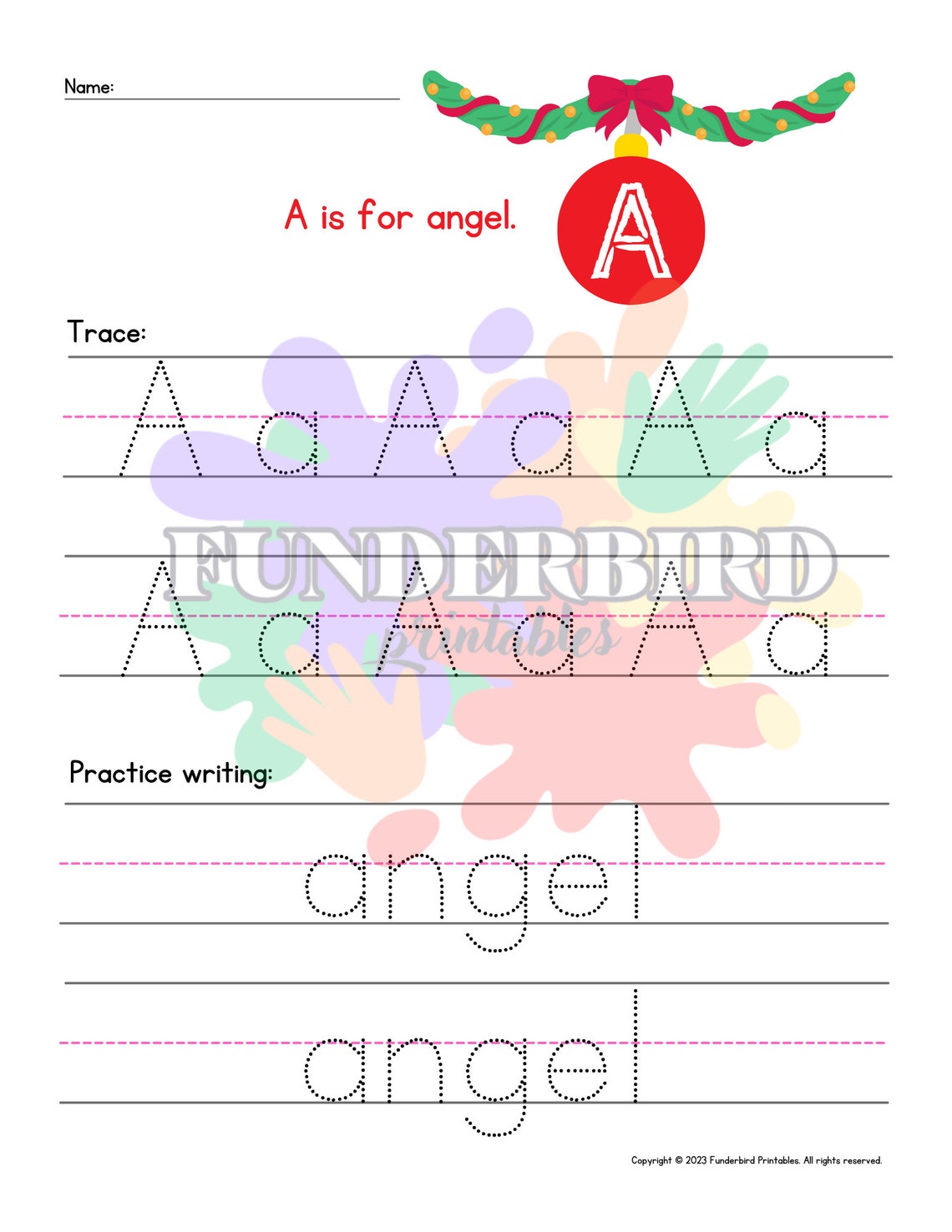 Alphabet Workbook A to Z Christmas Handwriting Tracing - Etsy