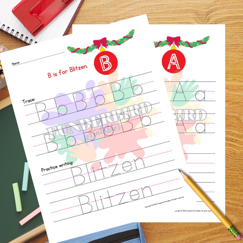 Alphabet Workbook A to Z Christmas Handwriting Tracing - Etsy