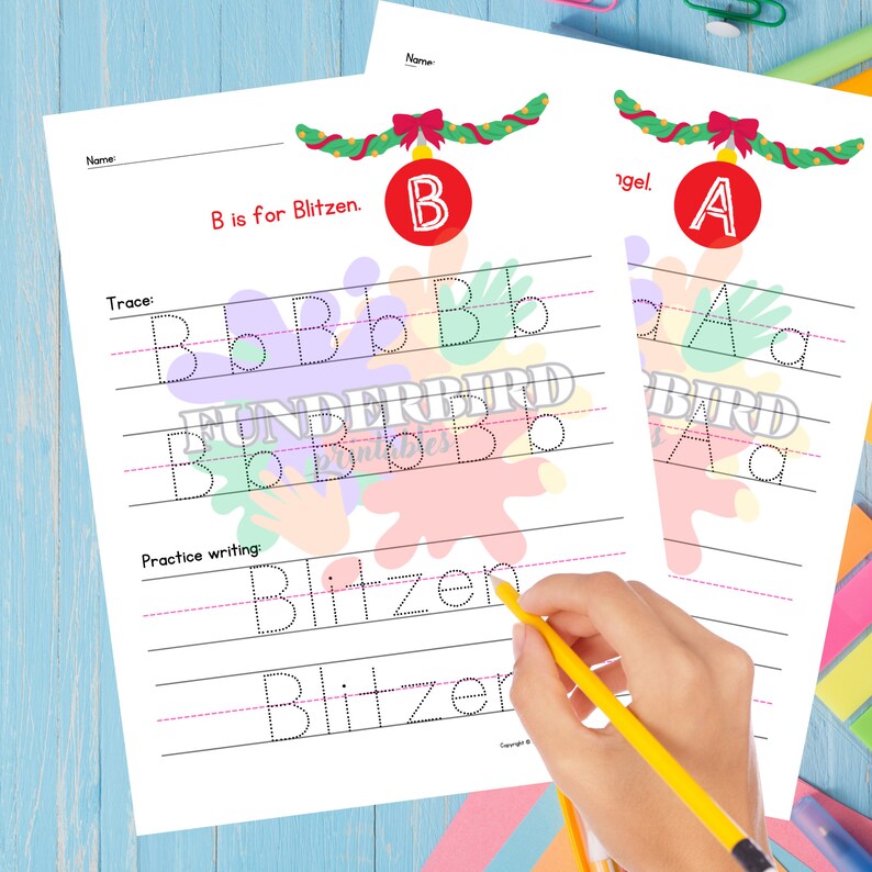 Alphabet Workbook A to Z Christmas Handwriting Tracing - Etsy
