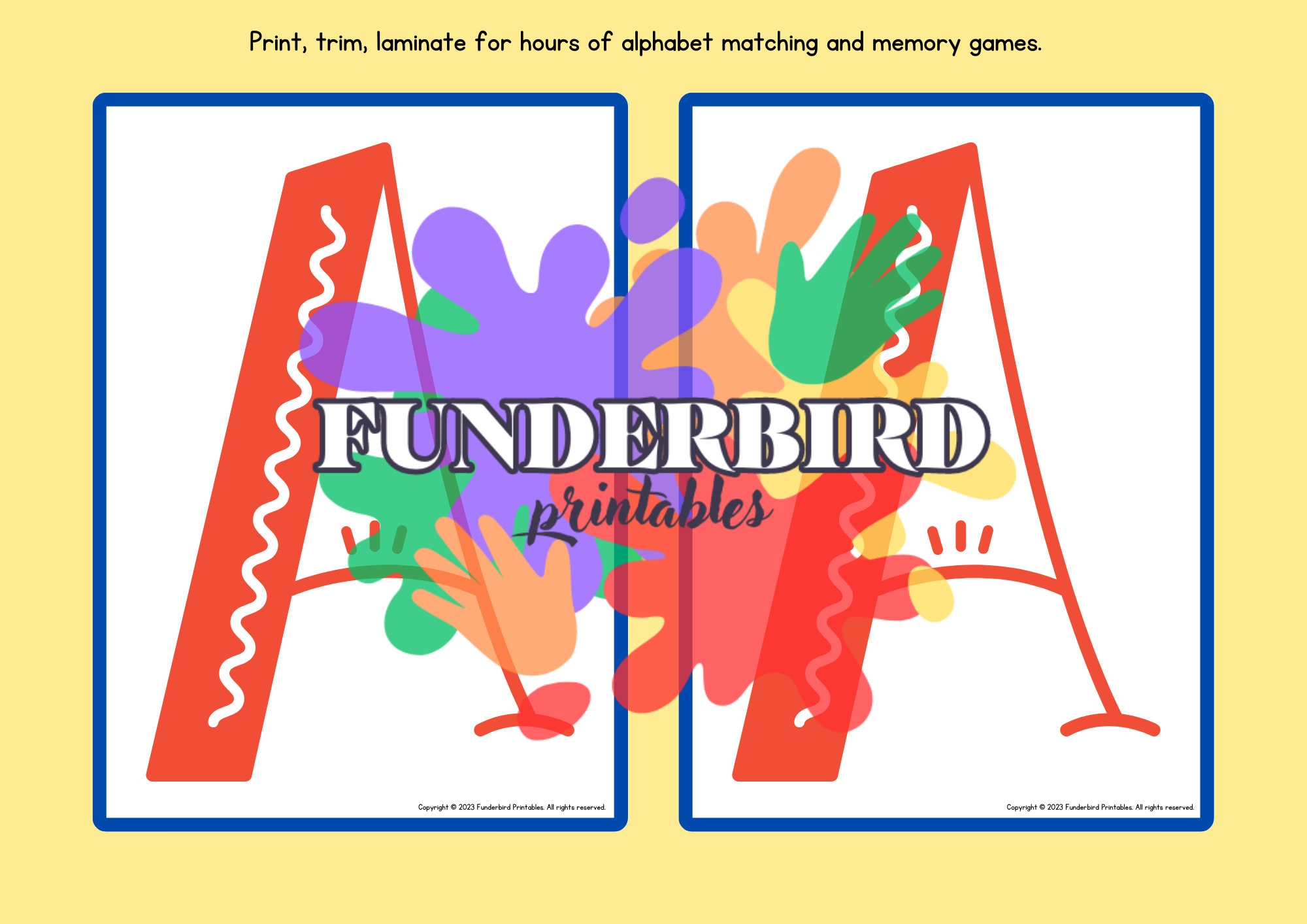 Alphabet Matching Game Printable Game Preschool - Etsy