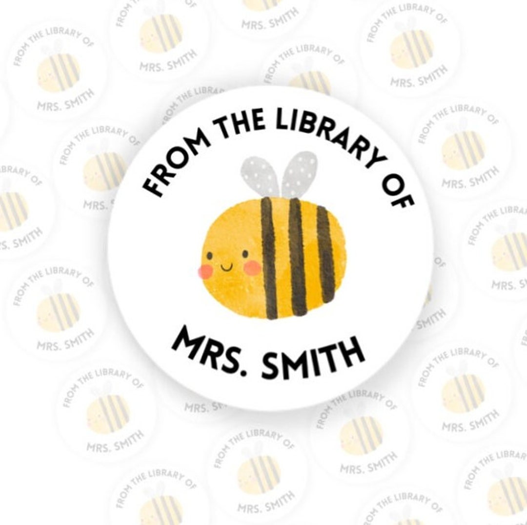 Teacher Book Labels Teacher Name Labels Personalized Teacher Stickers ...