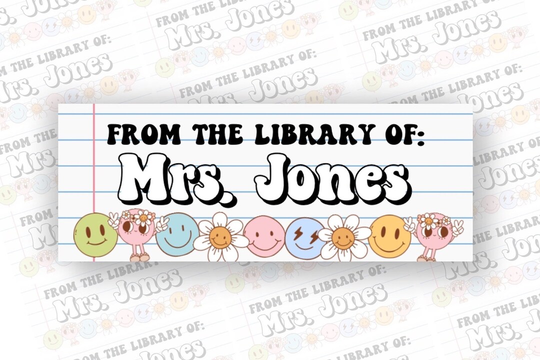 Teacher Book Labels Teacher Name Labels Personalized Teacher Stickers ...