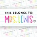 Teacher Book Labels Teacher Name Labels Personalized Teacher Stickers ...
