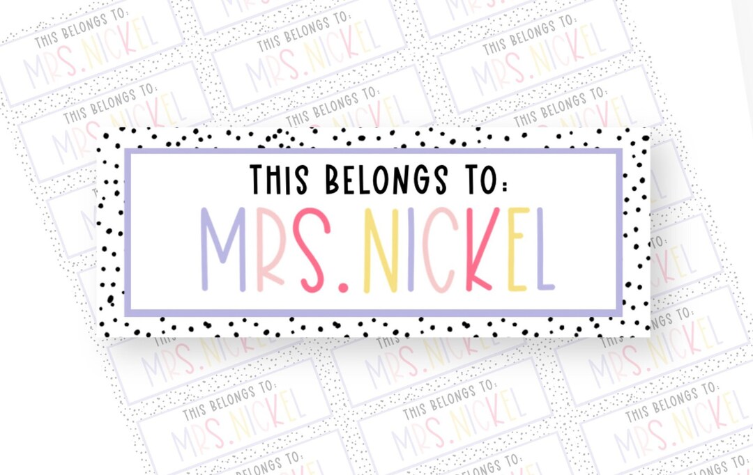Teacher Book Labels Teacher Name Labels Personalized Teacher Stickers ...