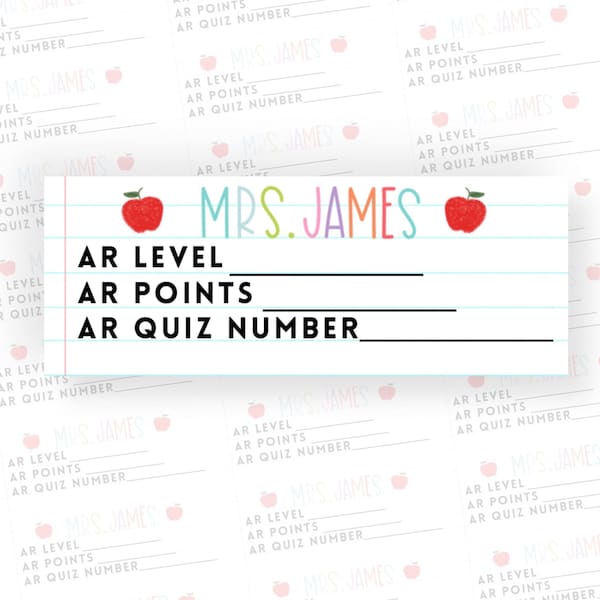 Teacher Book Labels Teacher Name Labels Personalized Teacher Stickers ...