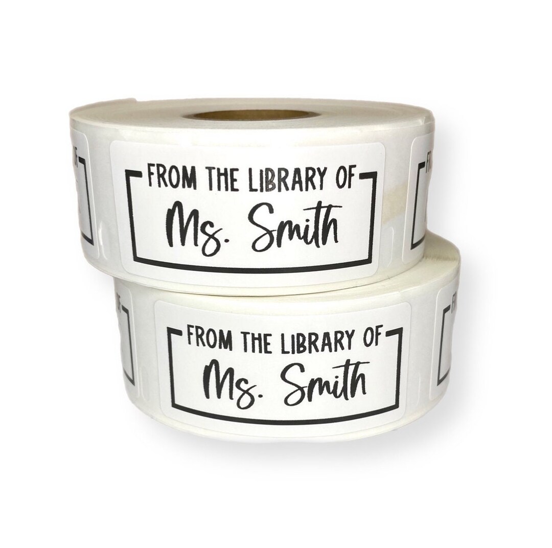 Teacher Book Labels Teacher Name Labels Personalized Teacher Stickers ...