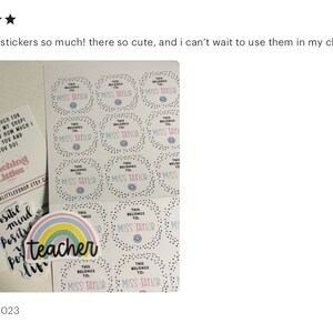 Personalized Teacher Book Labels: Rainbow Library Stickers - Etsy