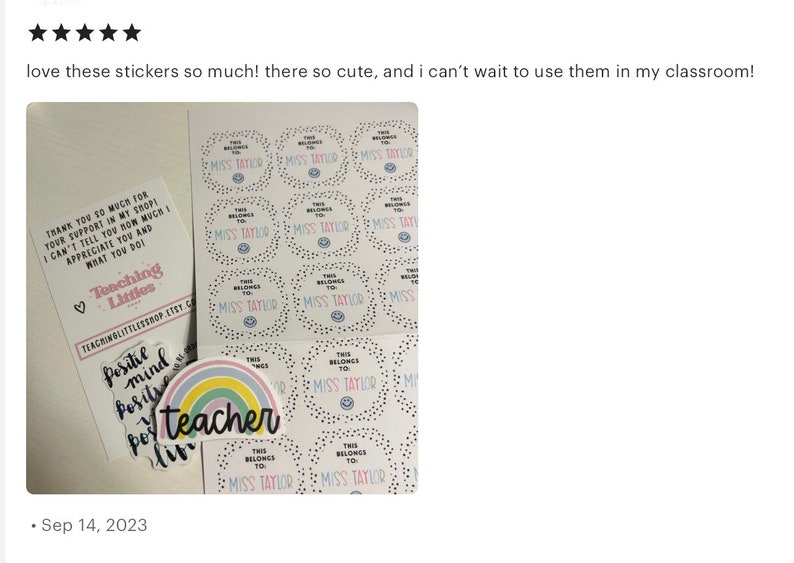 Personalized Teacher Book Labels: Rainbow Library Stickers - Etsy