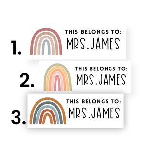 Teacher Book Labels Teacher Name Labels Personalized Teacher Stickers ...