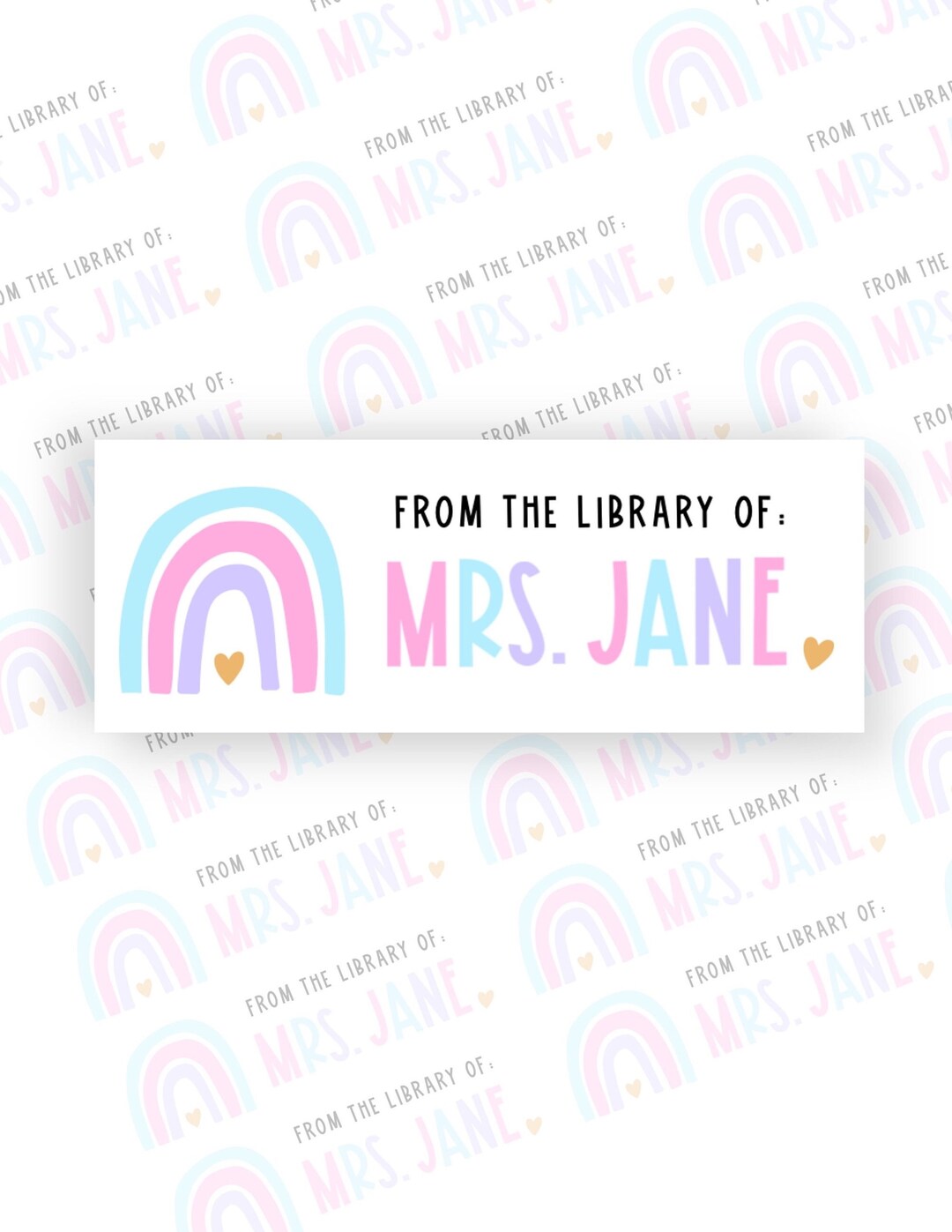 Teacher Book Labels Teacher Name Labels Personalized Teacher Stickers ...