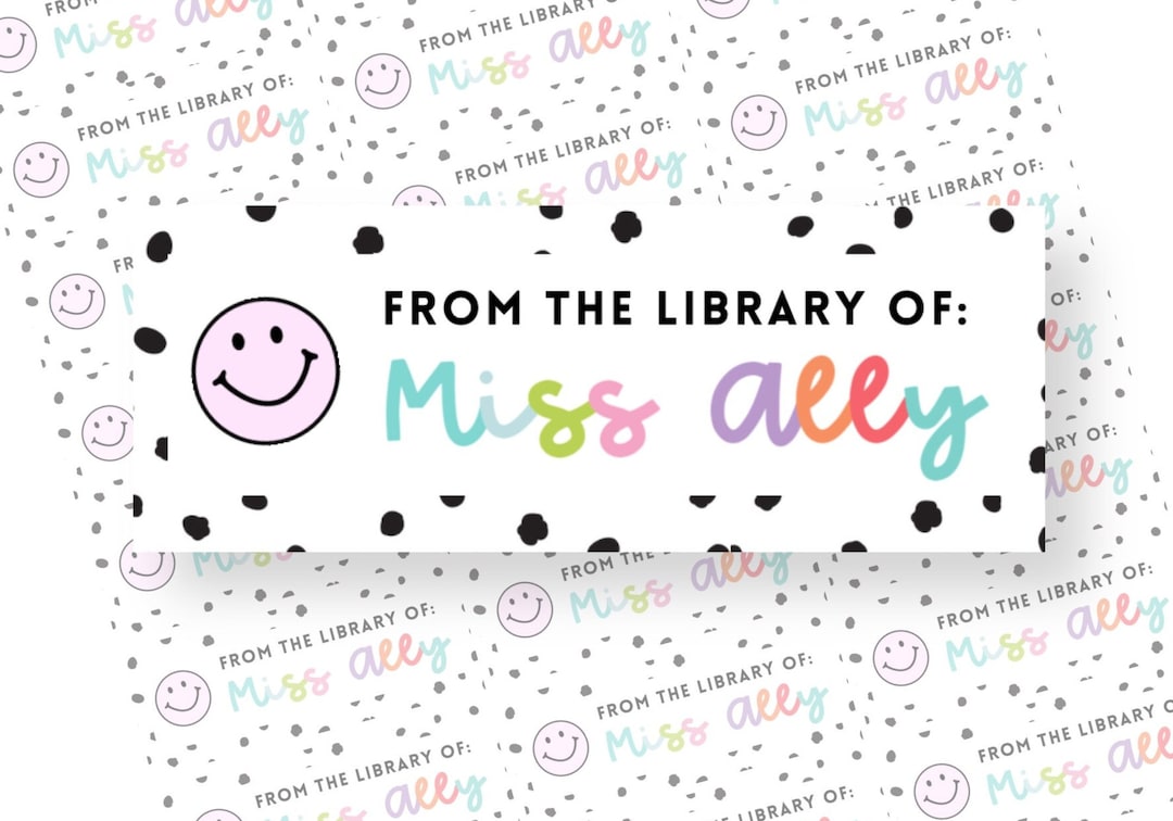 Teacher Book Labels Teacher Name Labels Personalized Teacher Stickers ...