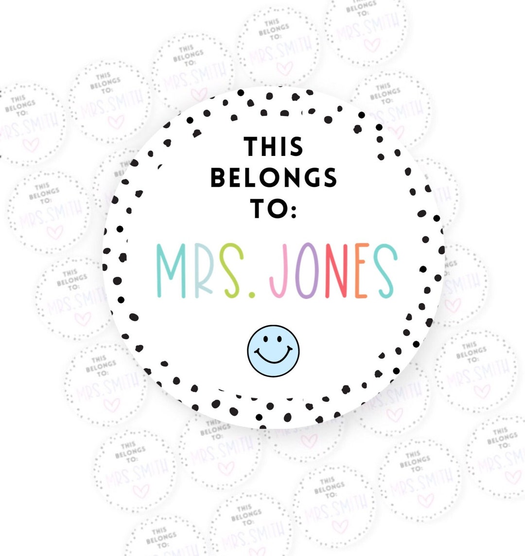 Teacher Book Labels Teacher Name Labels Personalized Teacher Stickers ...