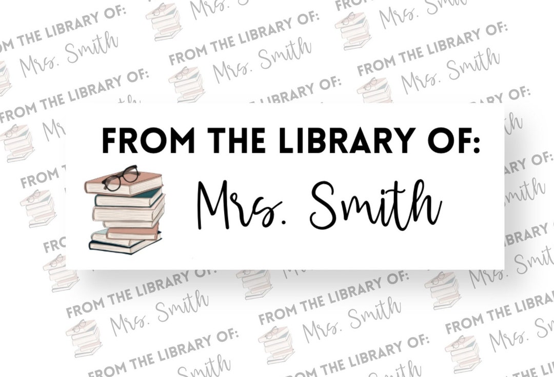 Personalized Teacher Book Labels: Custom Name Stickers - Etsy